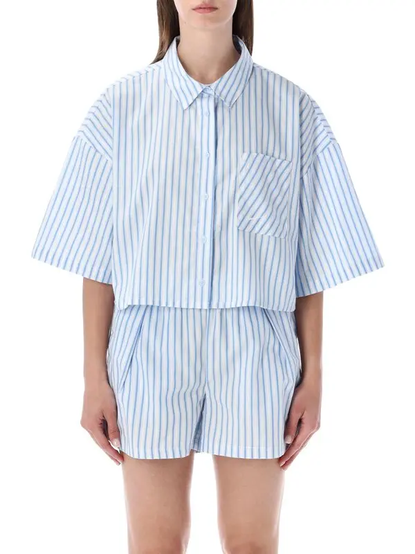Nike Striped Mini Sporty Tee - Blue