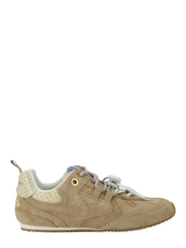 Kurt Geiger Suede Slim Runner Sneakers - Beige