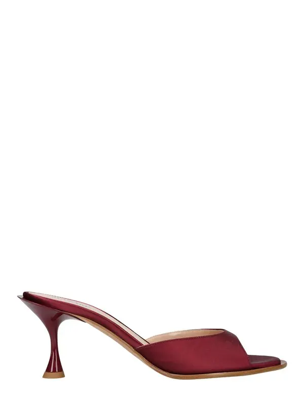 BETZÁBE Satin Jenni Heeled Mules 65 - Red