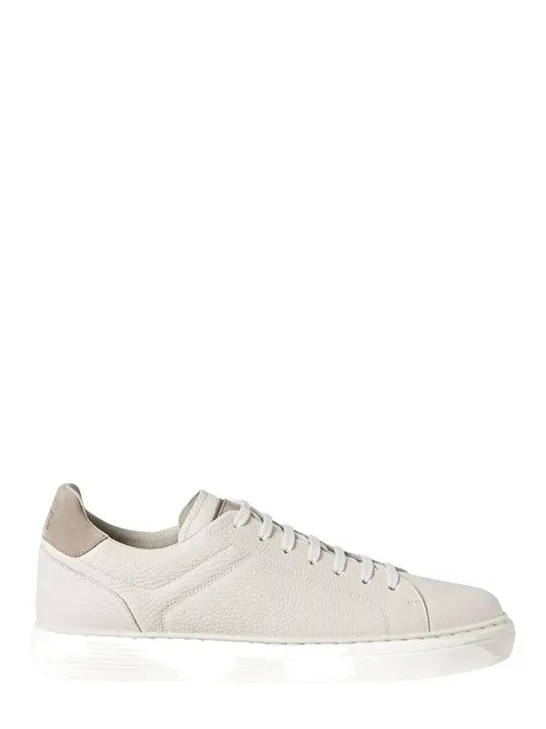 Brunello Cucinelli Leather Lace-up Sneakers - White