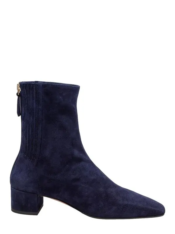 AQUAZZURA Saint Honorè Suede Chelsea Boots With A Tapered Toe - Blue