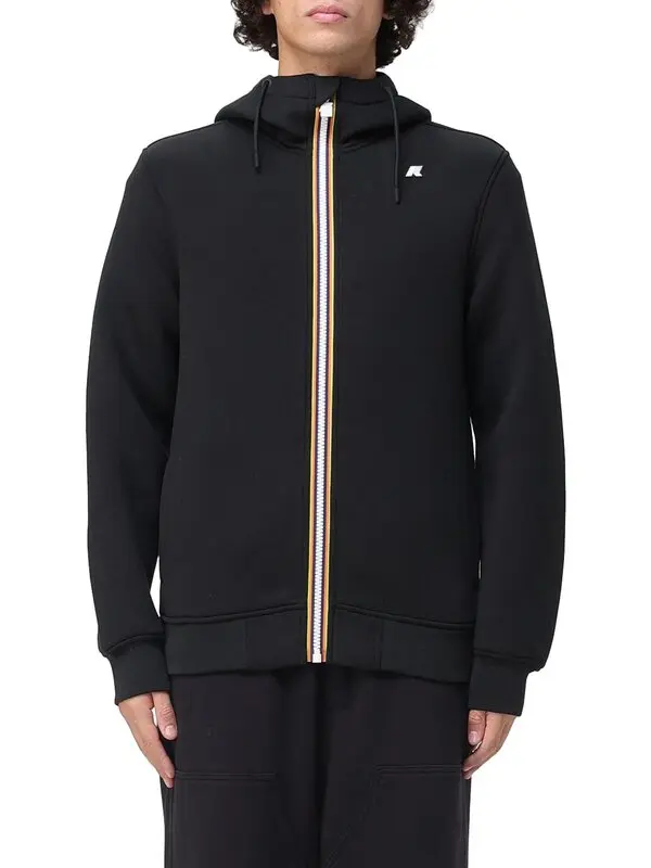 K-WAY Zip Up Hooded Sweatshirt - Black