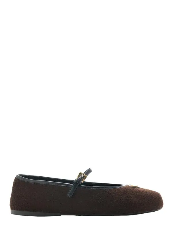 Prada Cashmere Ballet Flats - Brown