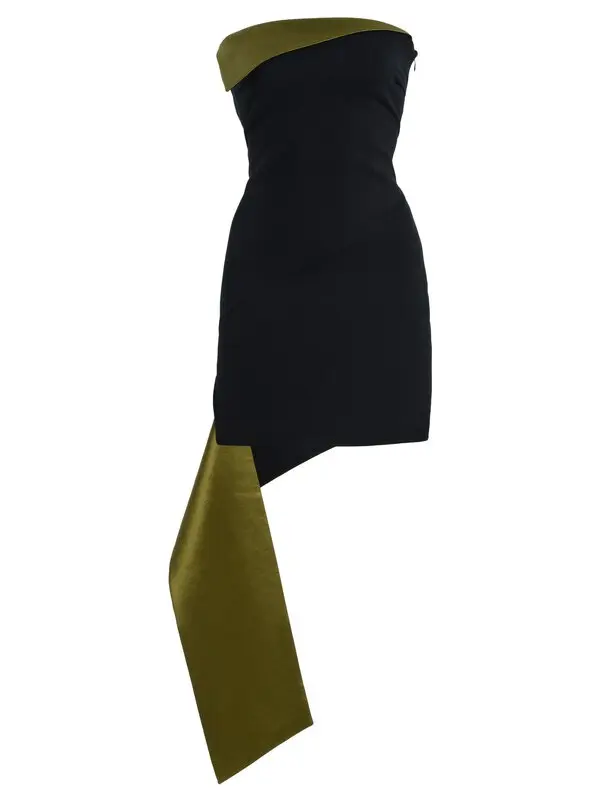 Staud Alesa Crepe Mini Dress - Black