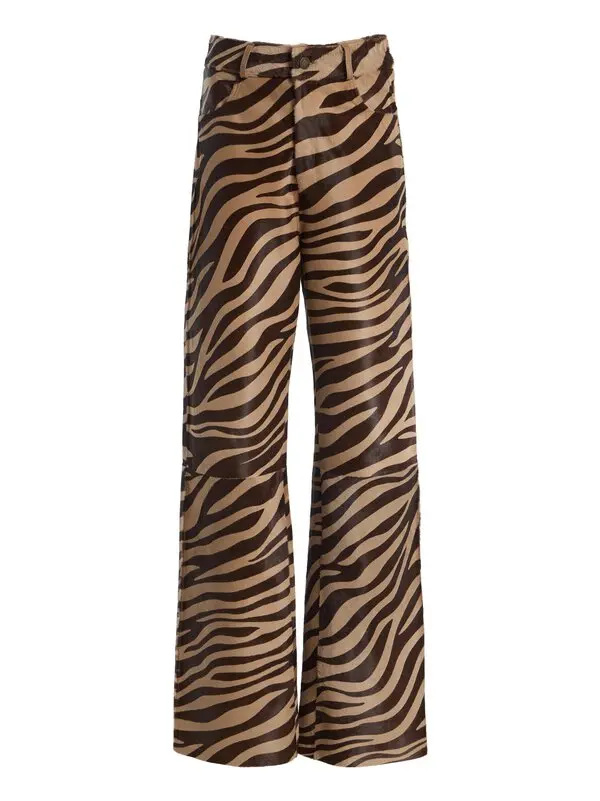 ARMA Uma Cavallino Zebra Pony Hair Pants - Print