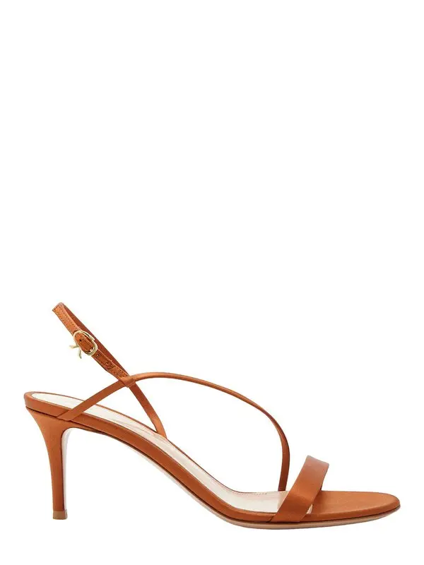 GIANVITO ROSSI Manhattan Satin Sandals - Orange