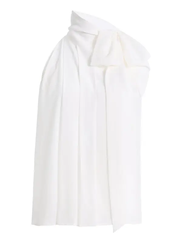 Max Mara Silk Crepe De Chine Top - White