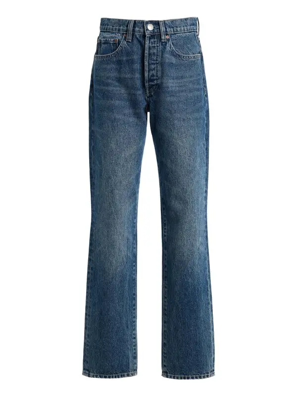 DL1961 X Olympia Of Greece Exclusive Olympia Slim Straight Mid-rise Jeans - Blue