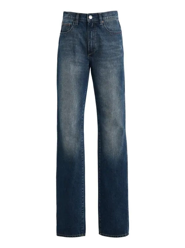 DL1961 X Olympia Of Greece Exclusive Cate Classic Straight Highluxe™ Jeans - Blue