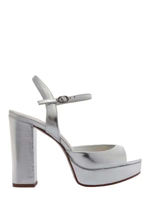 ALEXANDRE BIRMAN Amy Leather Sandals - Silver