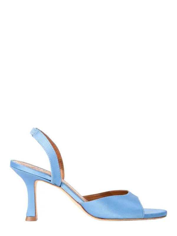 Staud Brigitte Leather Sandals - Blue