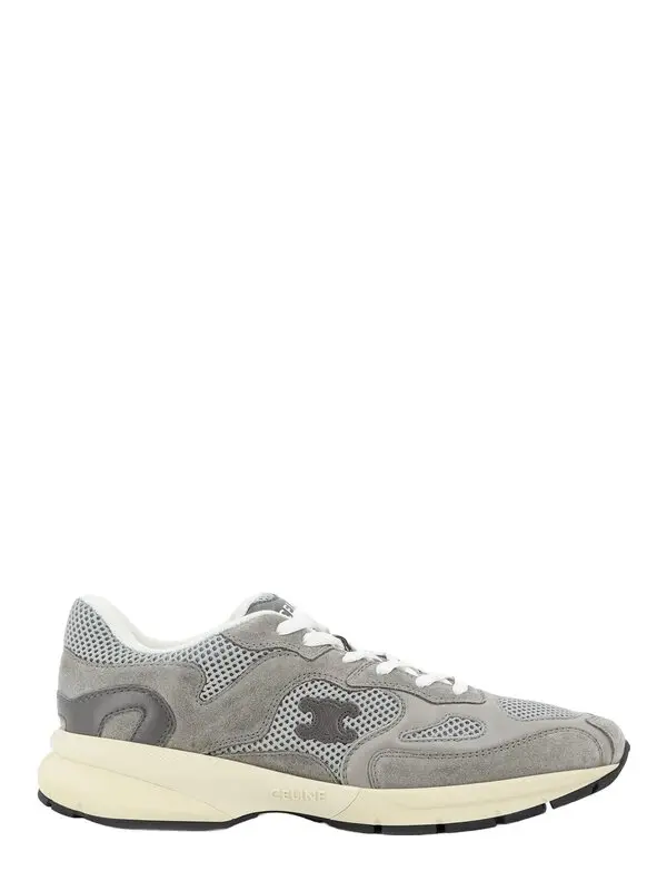 Celine Runner Mesh And Suede Sneakers With Side Logo - Multicolor