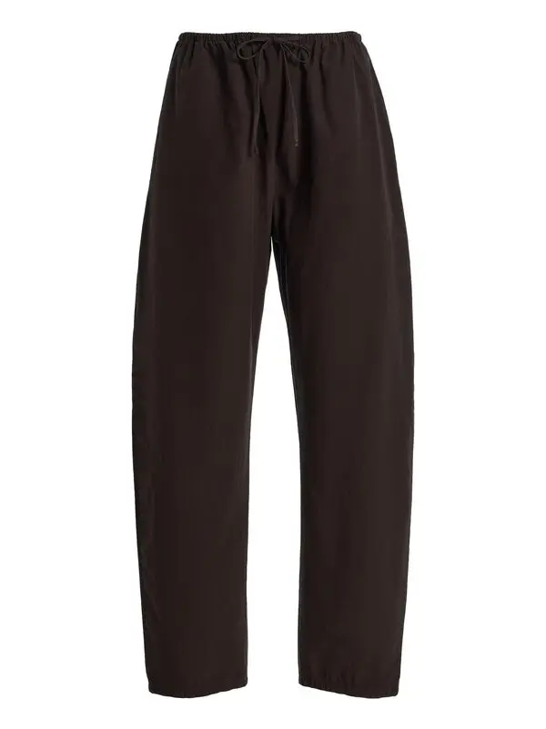 LESET Kyoto Drawstring Cotton Pants - Brown