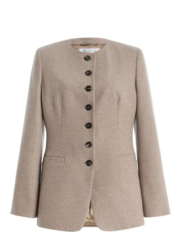 Max Mara Cashmere Bouclé Jacket - Tan