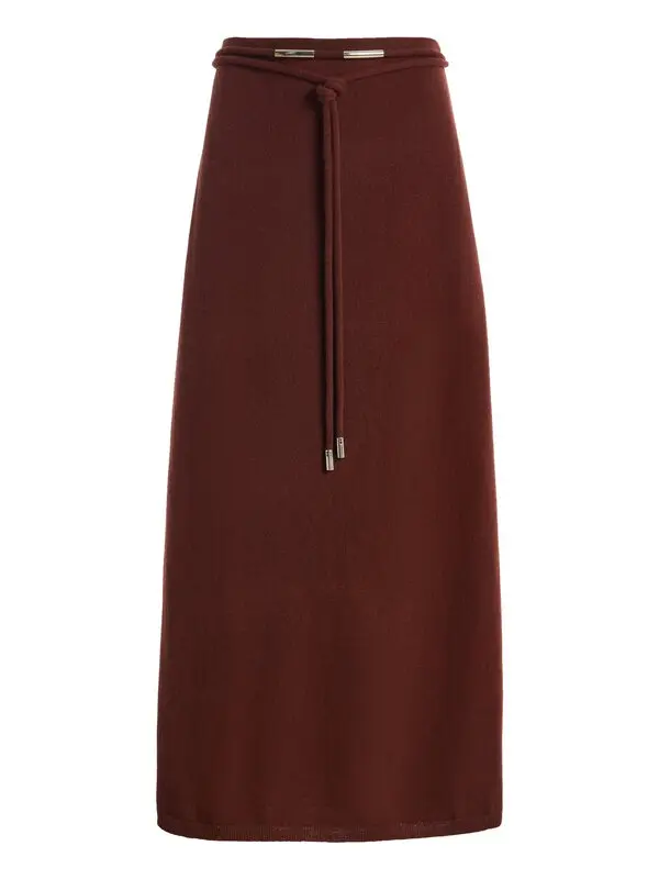 Max Mara Cashmere Long Skirt - Red