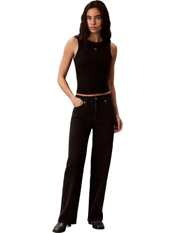 Calvin Klein High Rise Loose Jeans - Soft Black