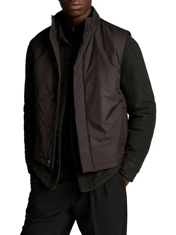 Vince Insulated Tech-fabric Vest - Black
