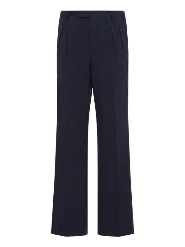 Prada Popeline Tailored Trousers - Blue