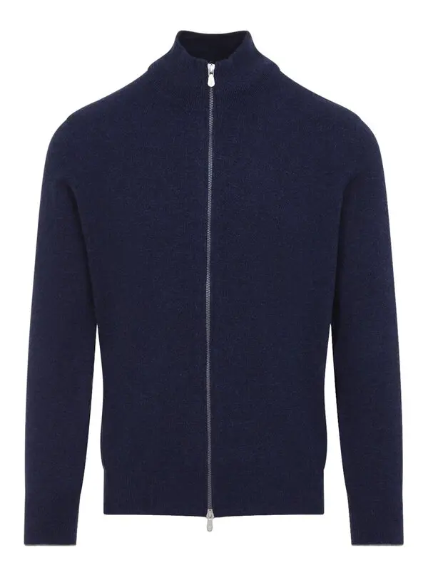Brunello Cucinelli Full Zip Cardigan - Blue