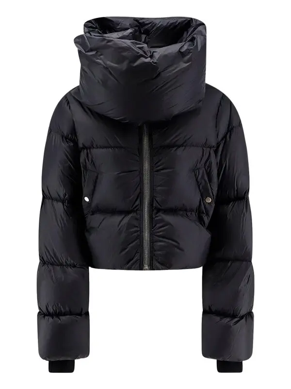 Rick Owens Crop-fit Nylon Down Jacket - Black
