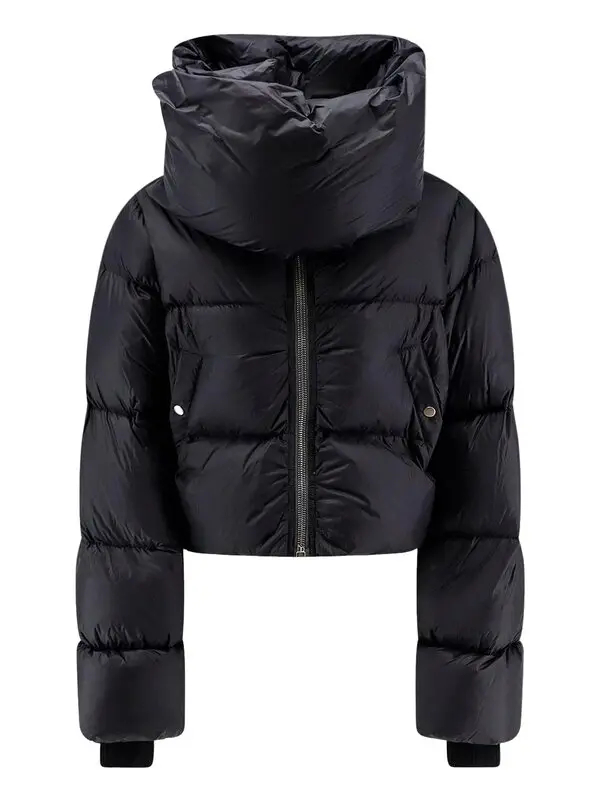 Rick Owens Crop-fit Nylon Down Jacket - Black