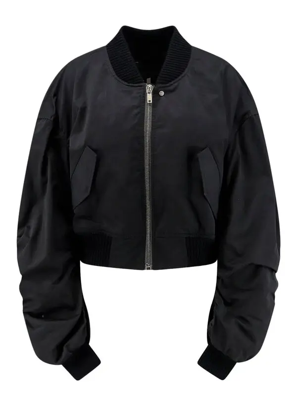 Rick Owens Secchia Nylon And Cotton Blend Crop Jacket - Black