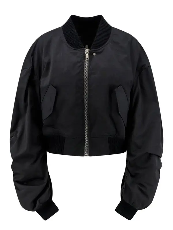 Rick Owens Secchia Nylon And Cotton Blend Crop Jacket - Black