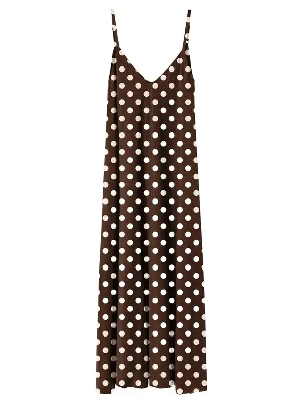 ALOHA FROM DEER Polka Dots Maxi Dress - Brown