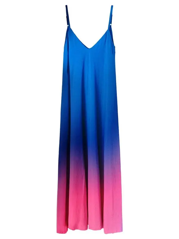 ALOHA FROM DEER Blue / Pink Aurora Blaze Maxi Dress - Blue/pink
