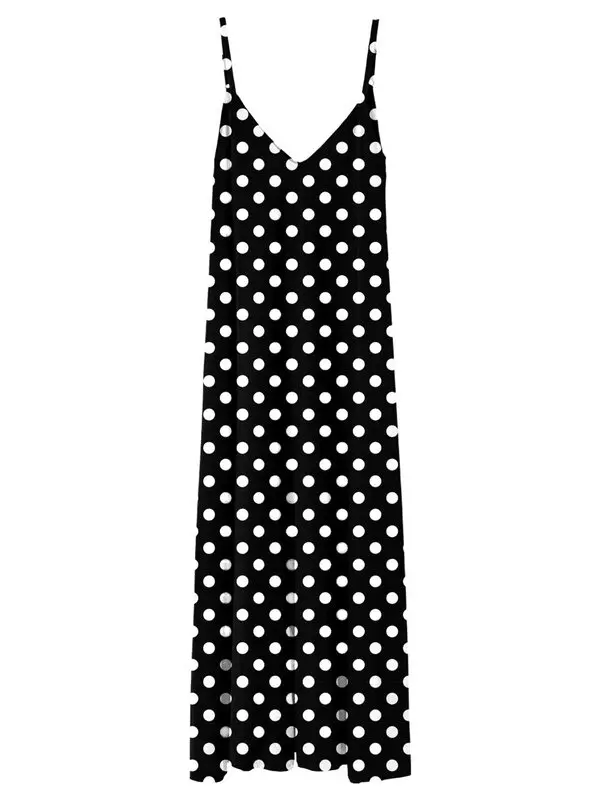 ALOHA FROM DEER Polka Dots Maxi Dress - Black