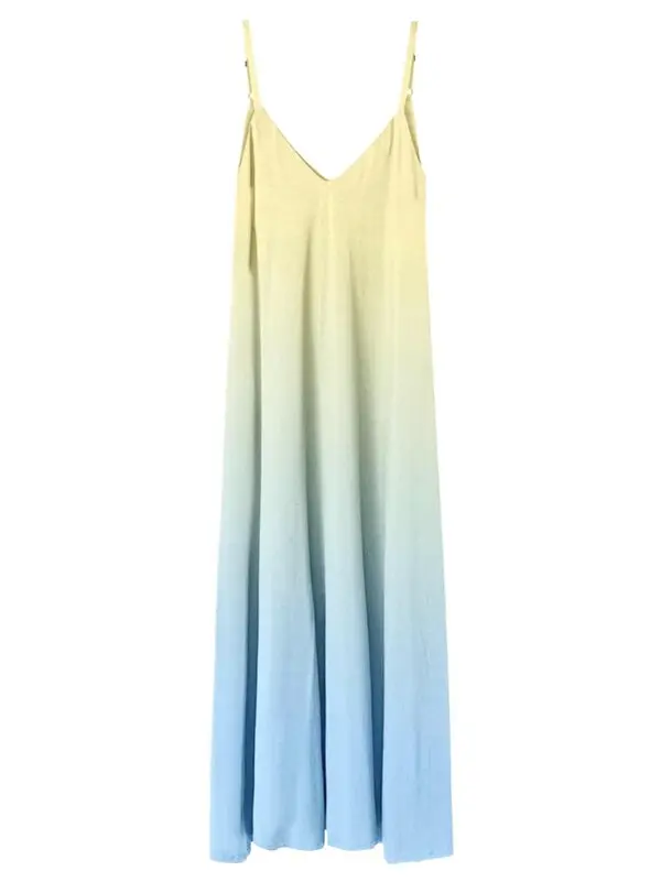ALOHA FROM DEER Yellow / Blue Butter Blue Maxi Dress - Yellow/blue