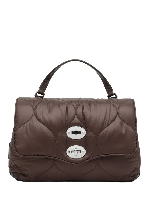 ZANELLATO Small Postina Bag In Perugia Padded Fabric - Brown