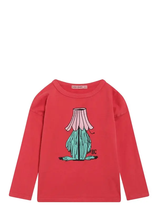 BOBO CHOSES Hidden Monster T-shirt In Organic Cotton - Red