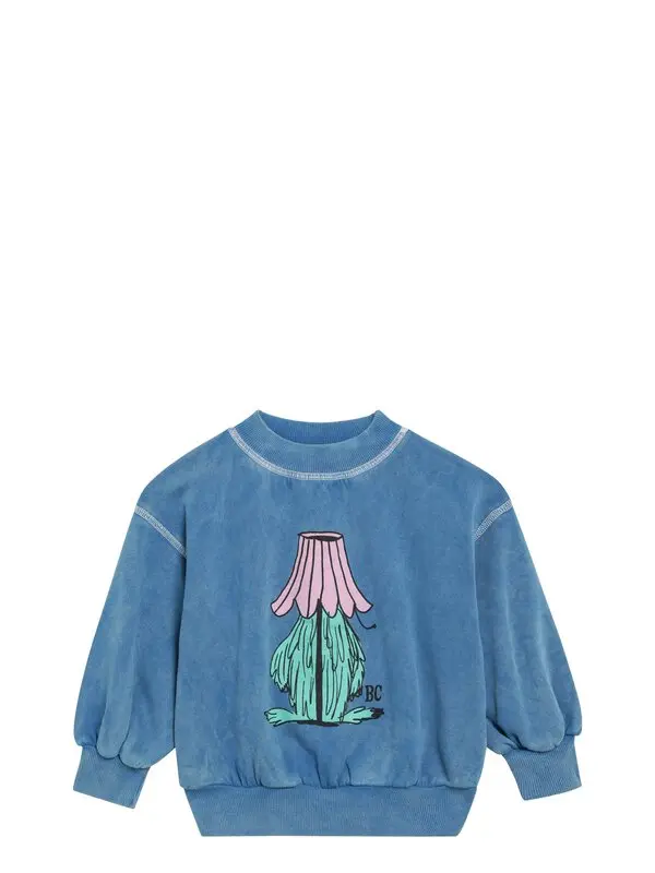 BOBO CHOSES Hidden Monster Sweatshirt In Cotton - Blue