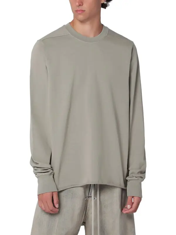 Rick Owens Tower Mineral Cotton Crewneck Sweatshirt - Grey