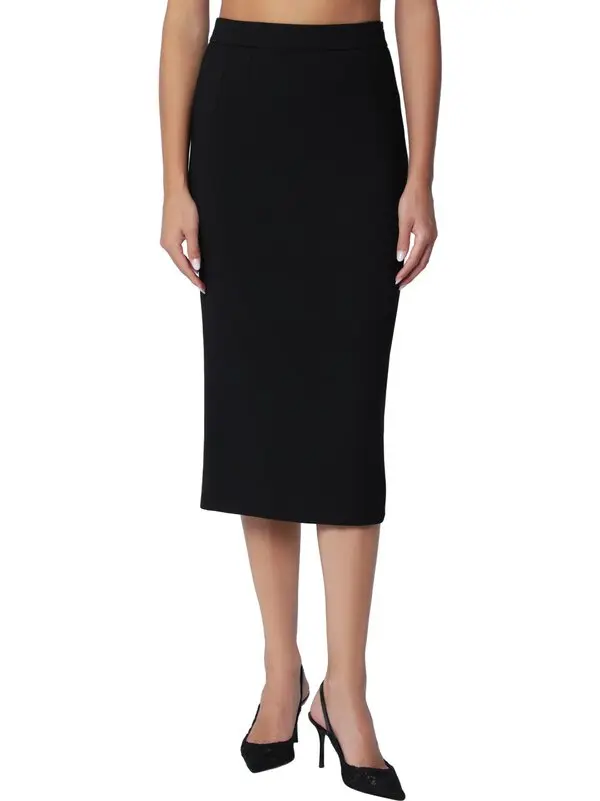 Dolce & Gabbana Virgin Wool Midi Skirt - Black