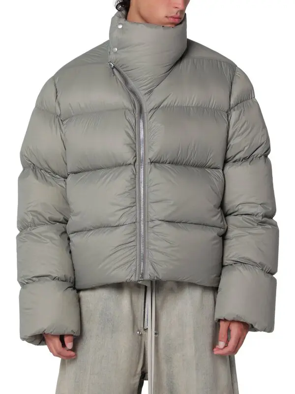 Rick Owens Turtle Jacket In Dark Pearl Nylon - Beige