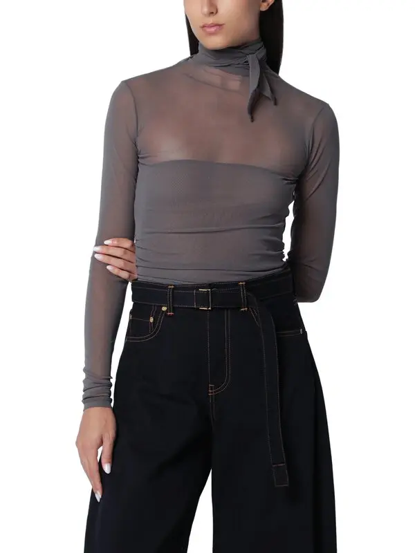 LEMAIRE Ballerina Top With Scarf - Metal