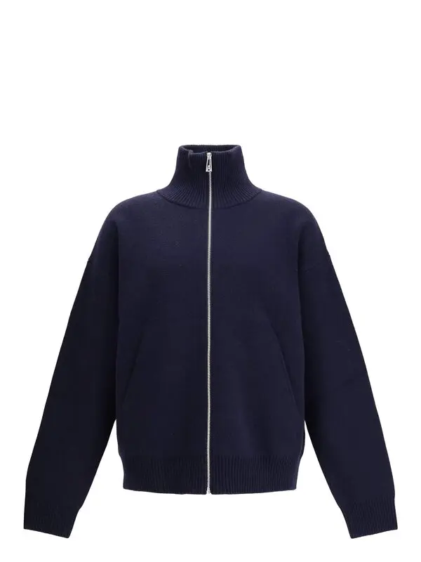 Axel Arigato Zip-up High Neck Sweater - Blue