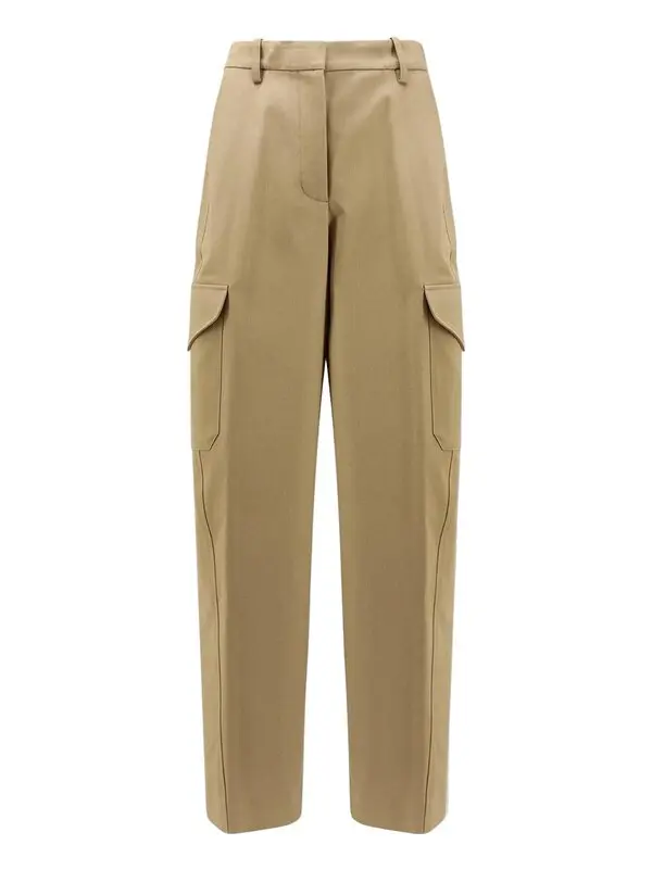 Givenchy Cotton And Wool Cargo Trousers - Cream