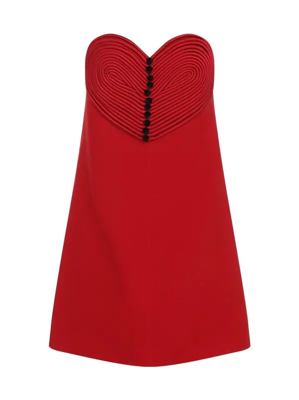 Valentino Garavani Embroidered Mini Dress - Red