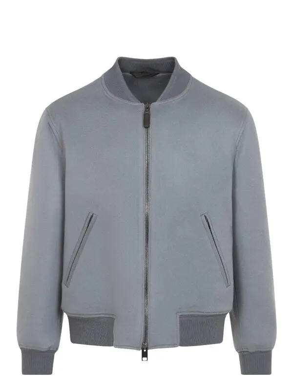Brioni Knit Bomber - Silver
