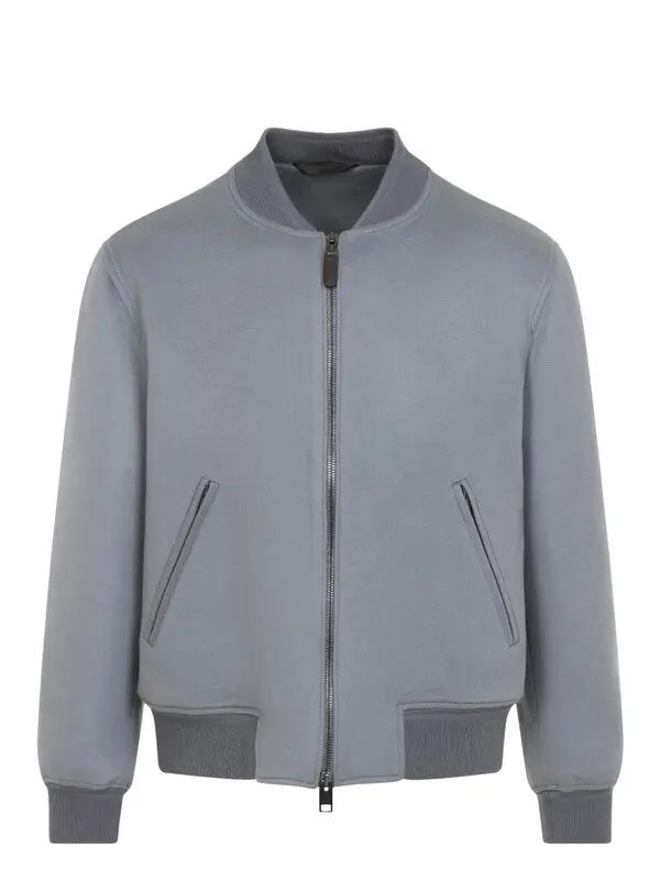 Brioni Knit Bomber - Silver