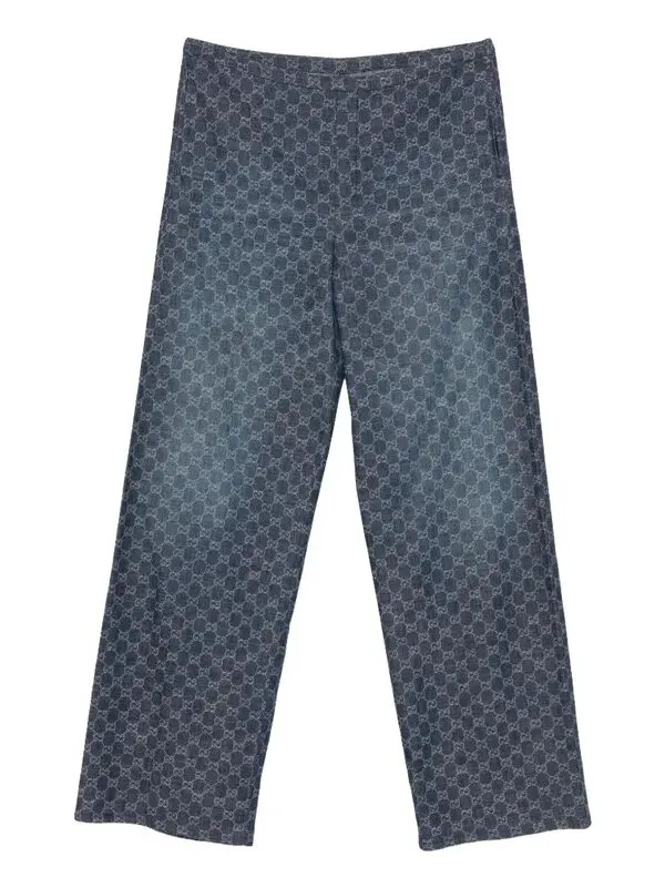 Gucci Monogram Print Jeans - Multicolor