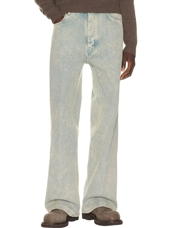 Rick Owens Geth Jeans In Blue - Indigo