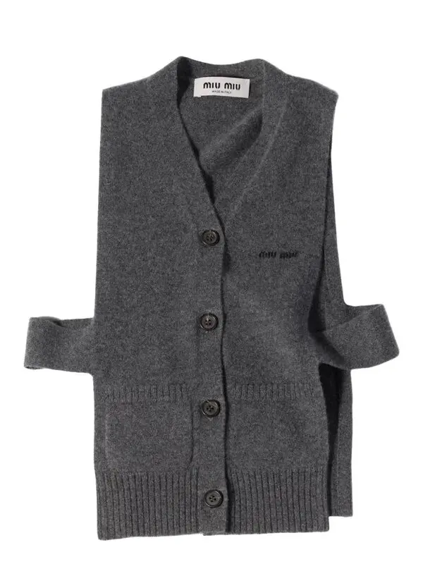 Miu Miu Cashmere Vest - Gray