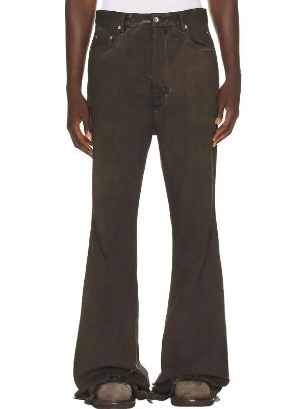 Rick Owens Bolan Bootcut In Brown - Dust