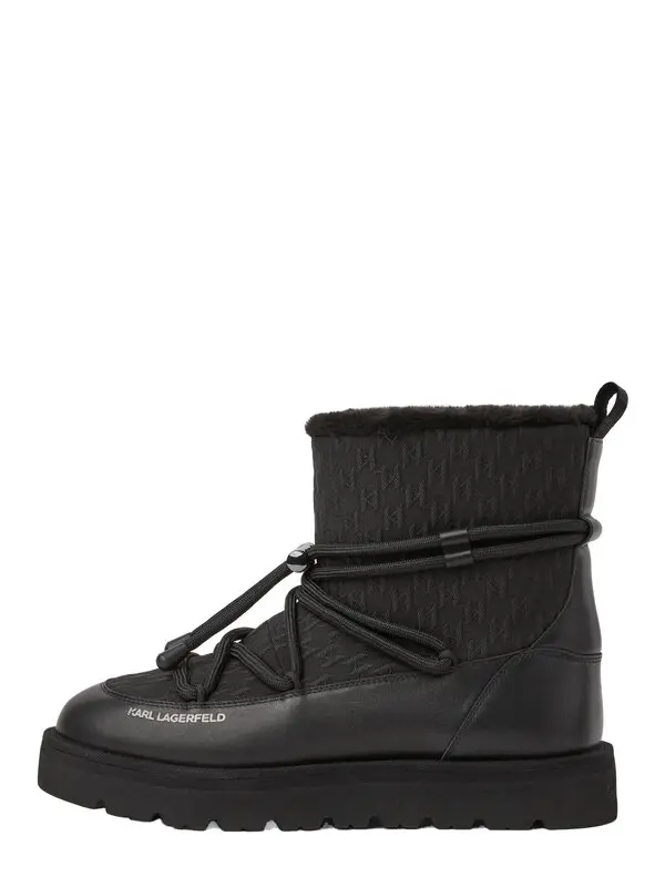 Karl Lagerfeld Thermo Lace-detail Boots - Black