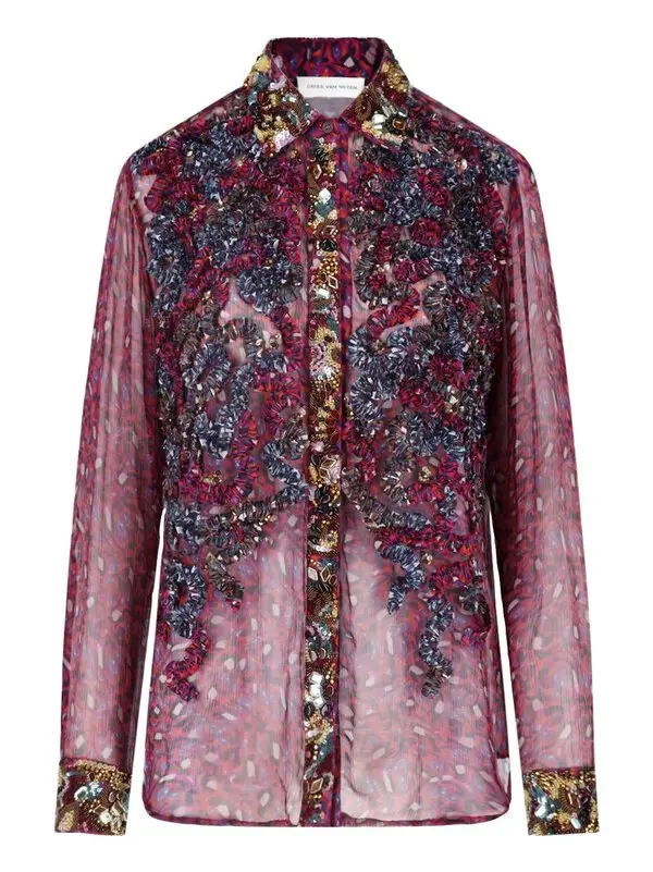 Dries Van Noten Shirt With Sequins - Multi