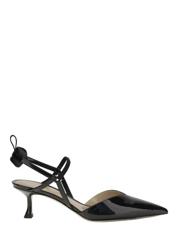 Fendi Patent Leather Colibrì Slingback Pumps - Black